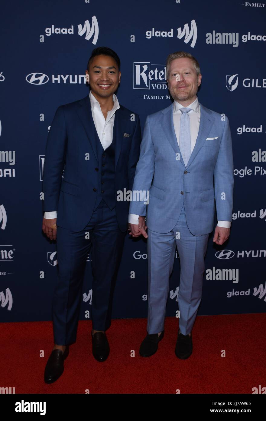 Ken Ithiphol and Anthony Rapp attends 33rd Annual GLAAD Media Awards at ...