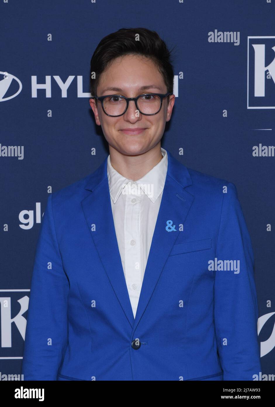 Jo Yurcaba attends 33rd Annual GLAAD Media Awards at New York Hilton ...