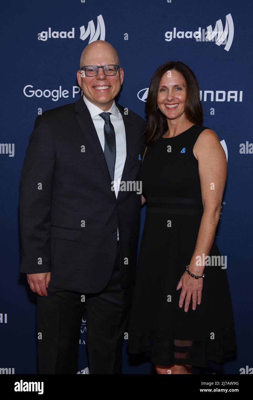 Matt Hoverman and Krista Tucker attends 33rd Annual GLAAD Media Awards ...