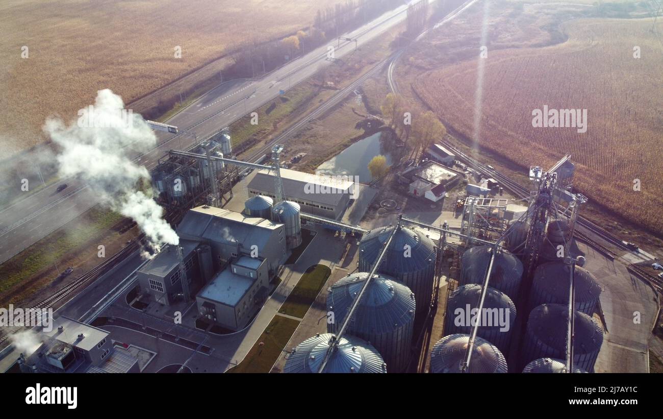 Aerial view complex industrial hi-res stock photography and images - Alamy