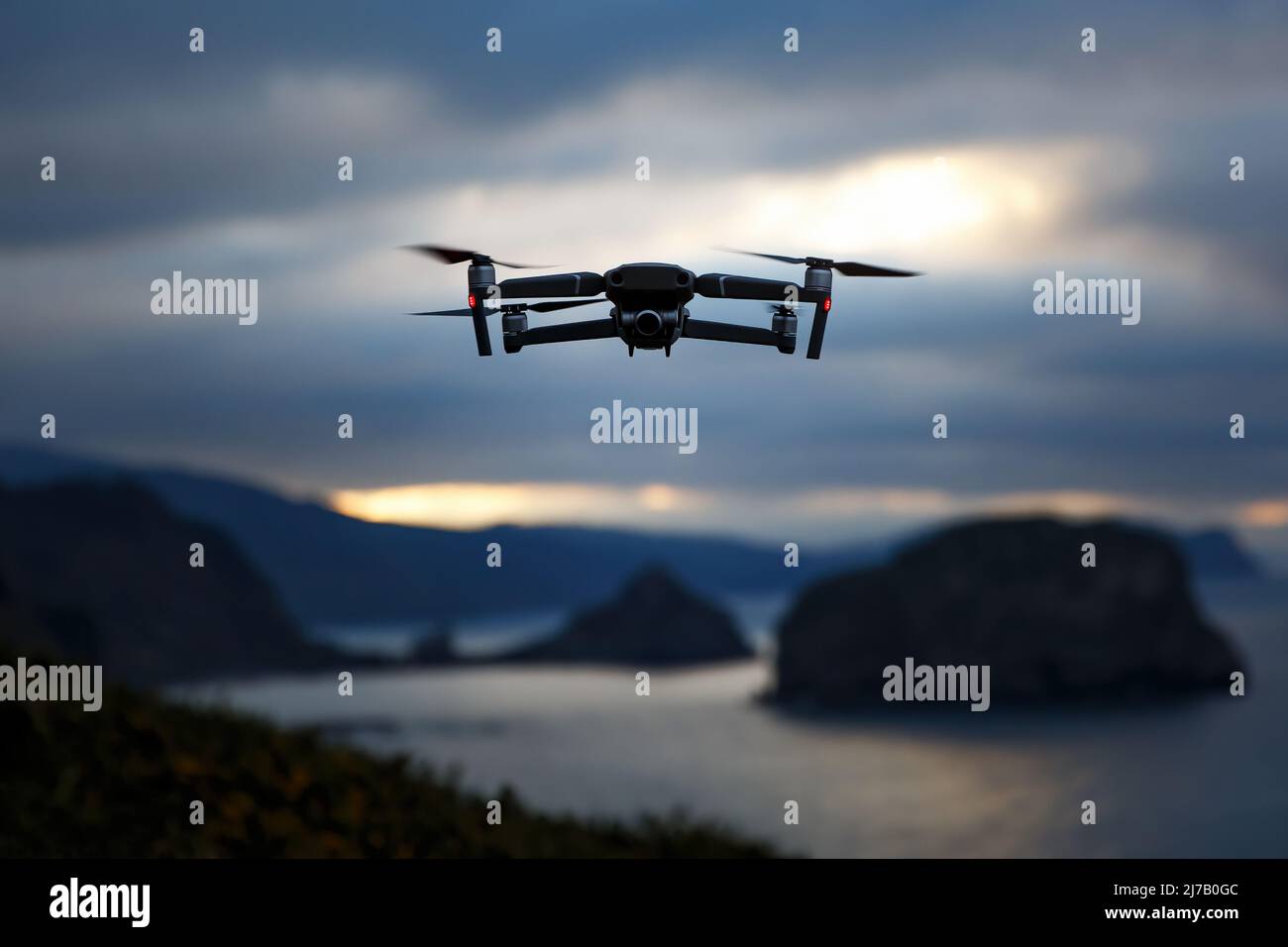 A drone flying over nature and making beautiful pictures and videos ...