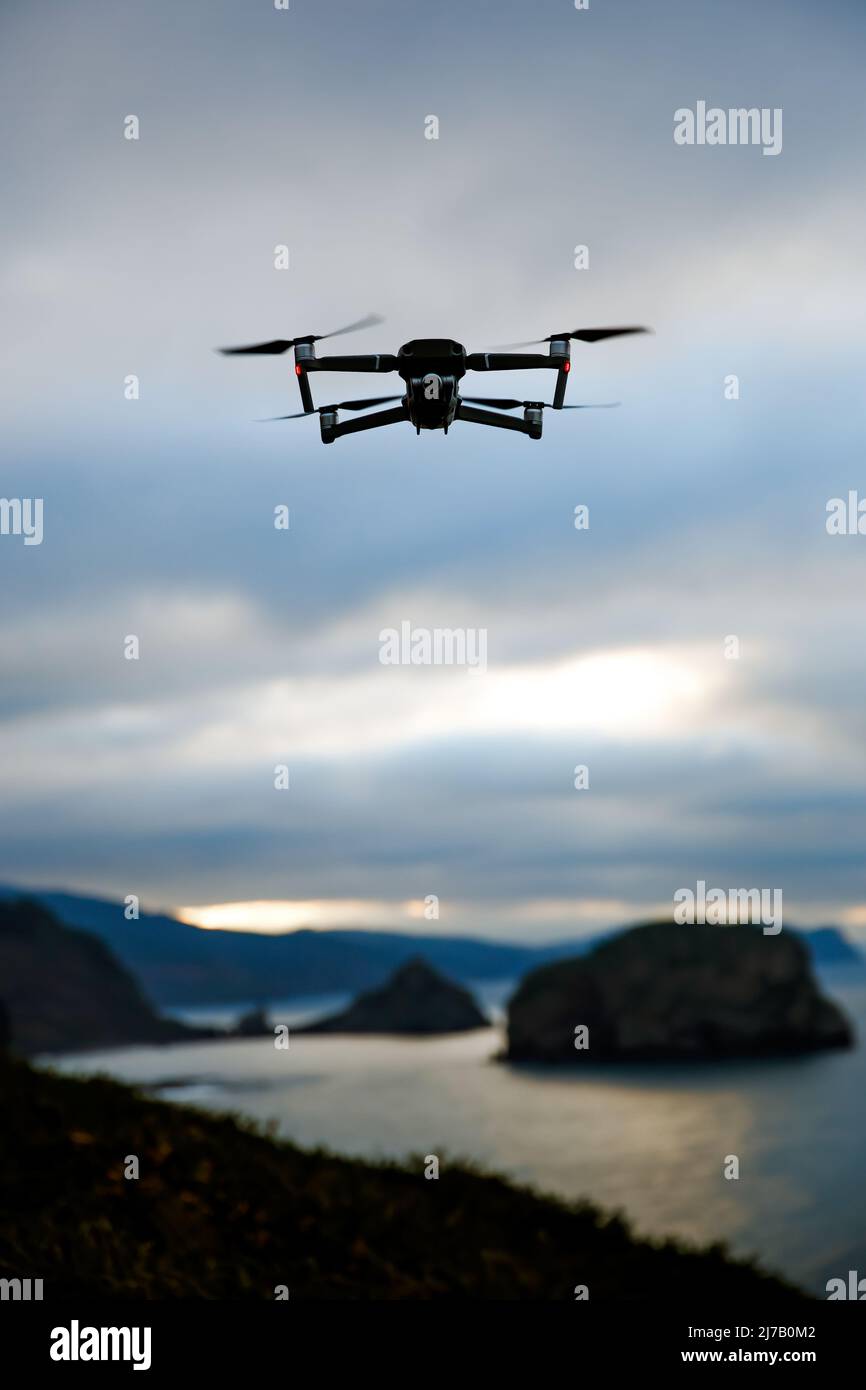 A drone flying over nature and making beautiful pictures and videos ...