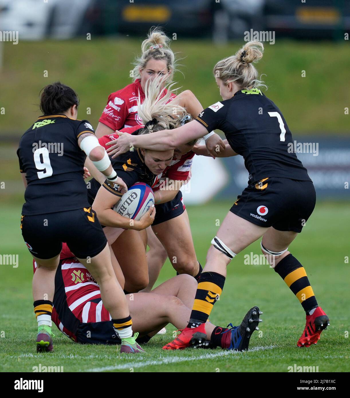 Gloucester, United Kingdom, 7, May, 2022, Ellie Boatman (Wasps) (C) is ...