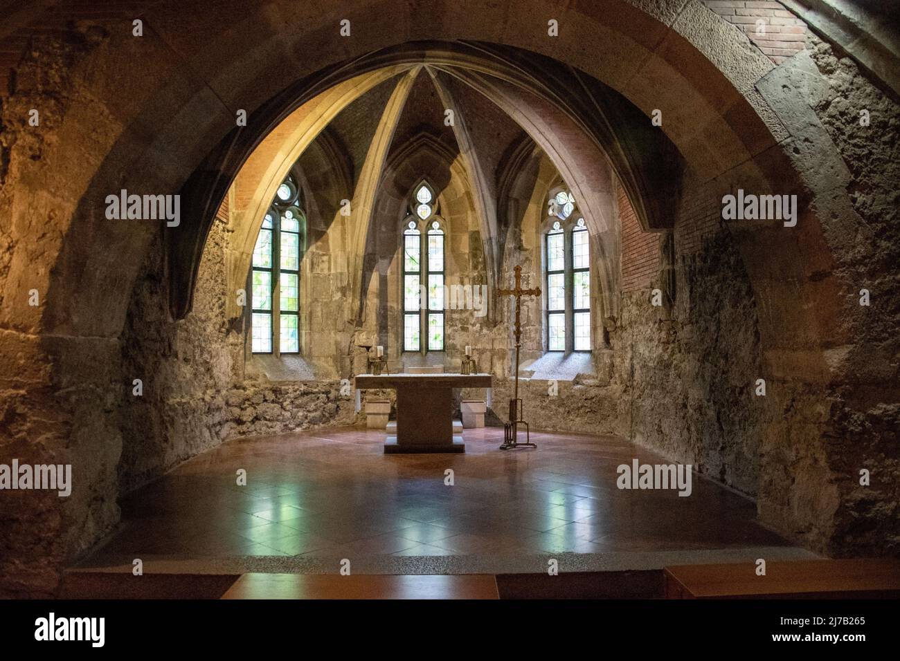 The medieval Palace Chapel in Buda Castle was built in the 15th century ...