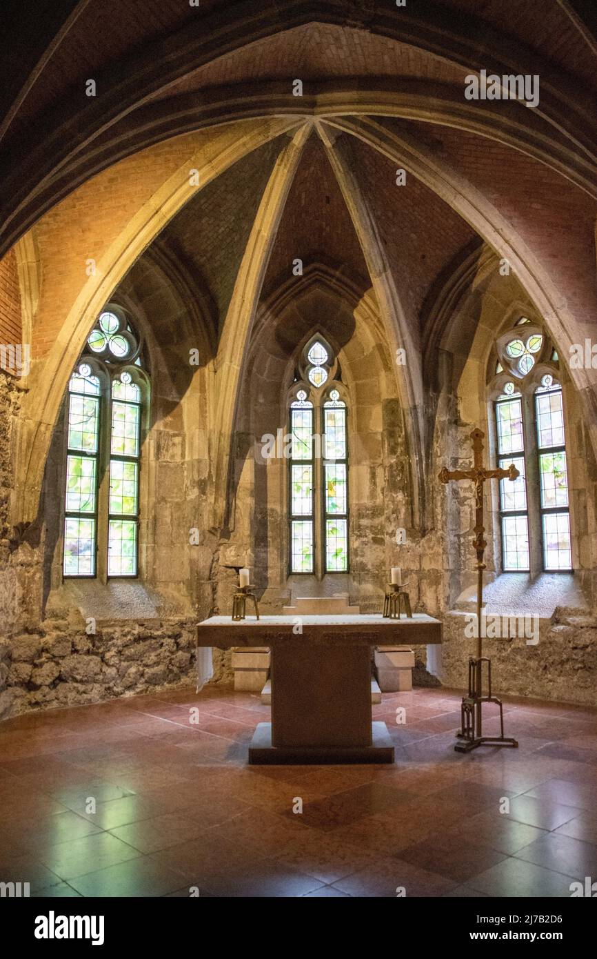 The medieval Palace Chapel in Buda Castle was built in the 15th century ...