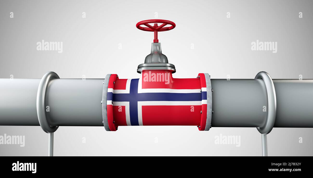 Norway oil and gas fuel pipeline. Oil industry concept. 3D Rendering ...