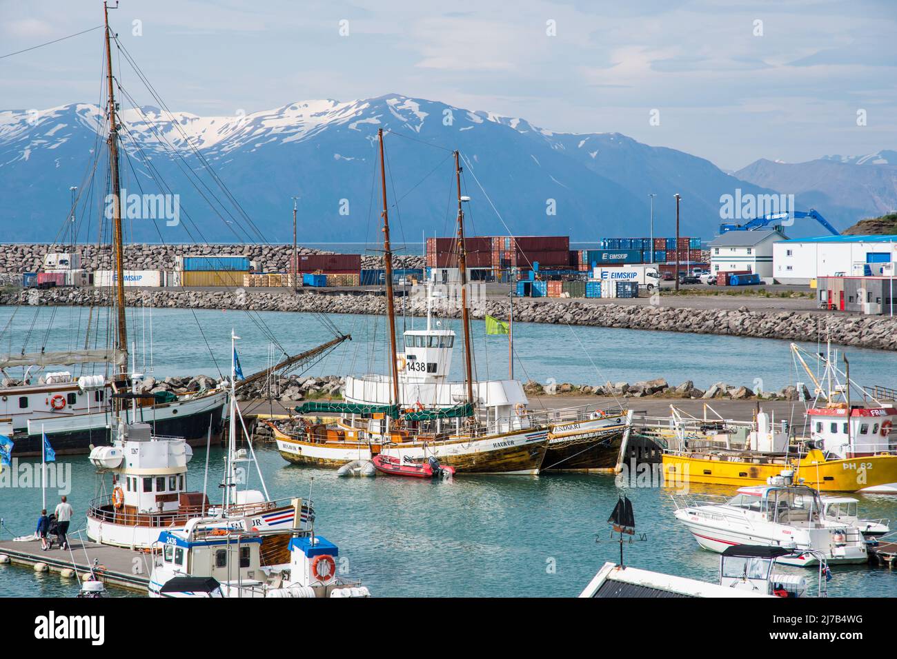 Husavik port harbour north hi-res stock photography and images - Alamy
