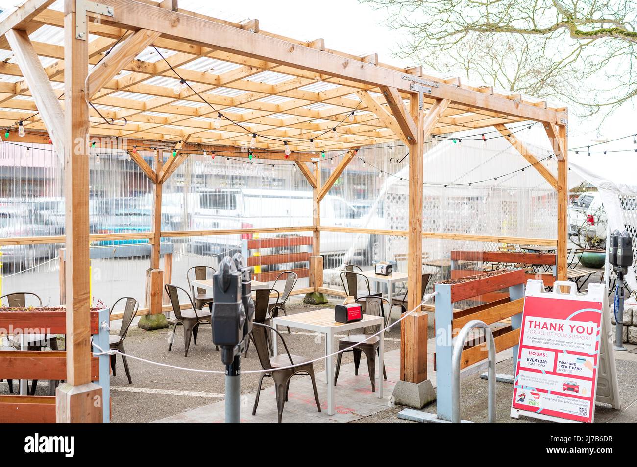 Sidewalk dining space from a local Bellingham WA restaurant. Bellingham ...