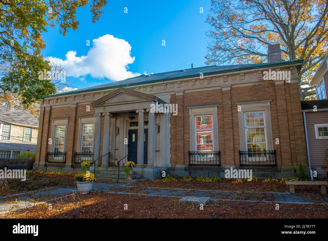 Russell Library at 13 North Street in historic town center of Plymouth ...