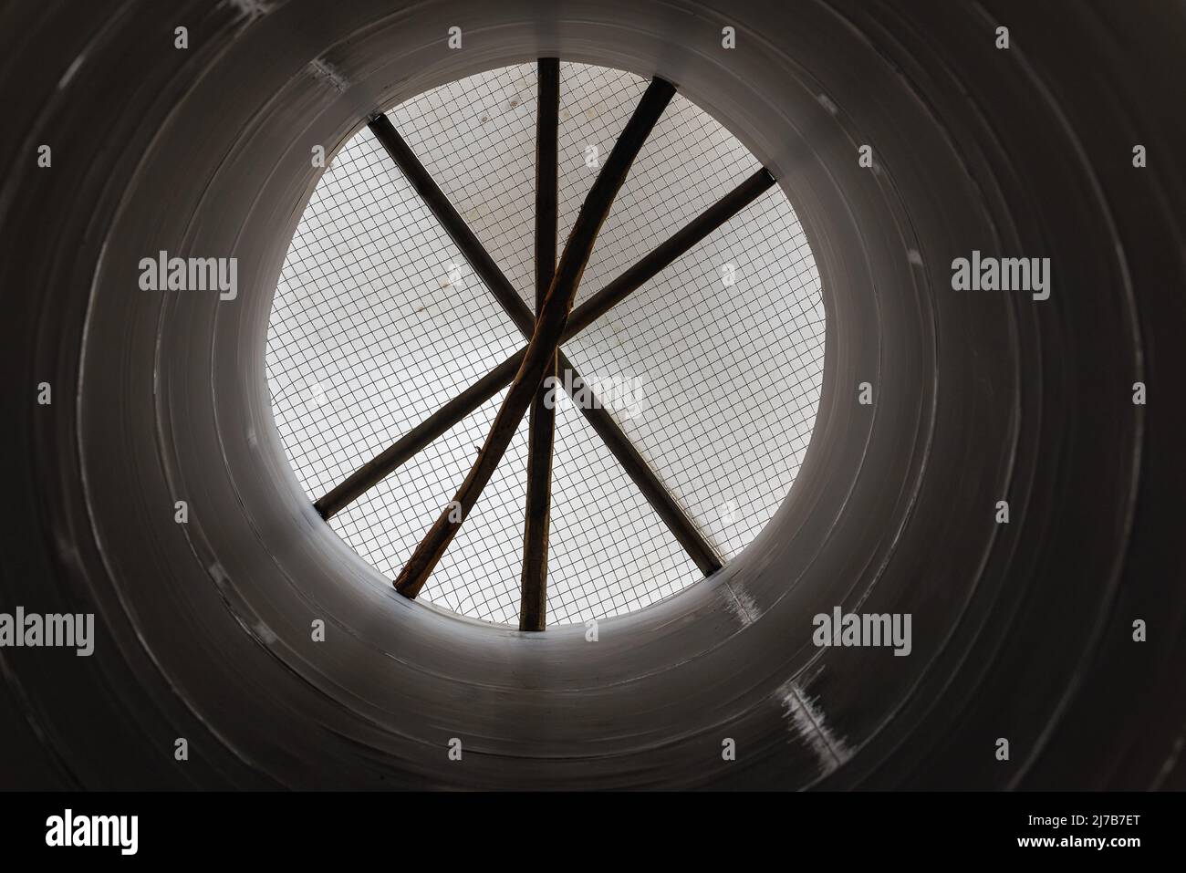 Close-up of the interior of a cooling tower chimney Stock Photo - Alamy