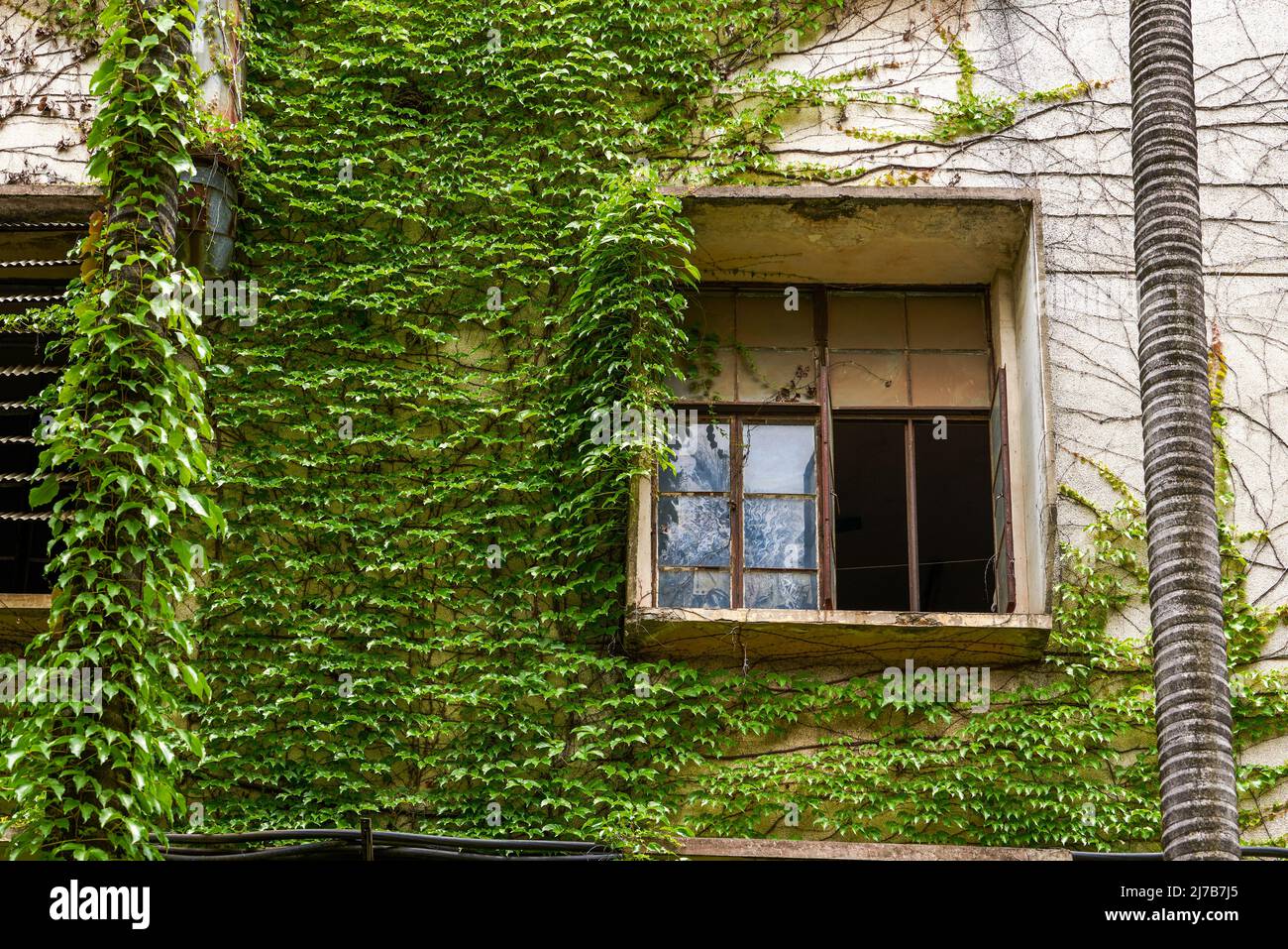 An old red brick building production workshop and factory building ...