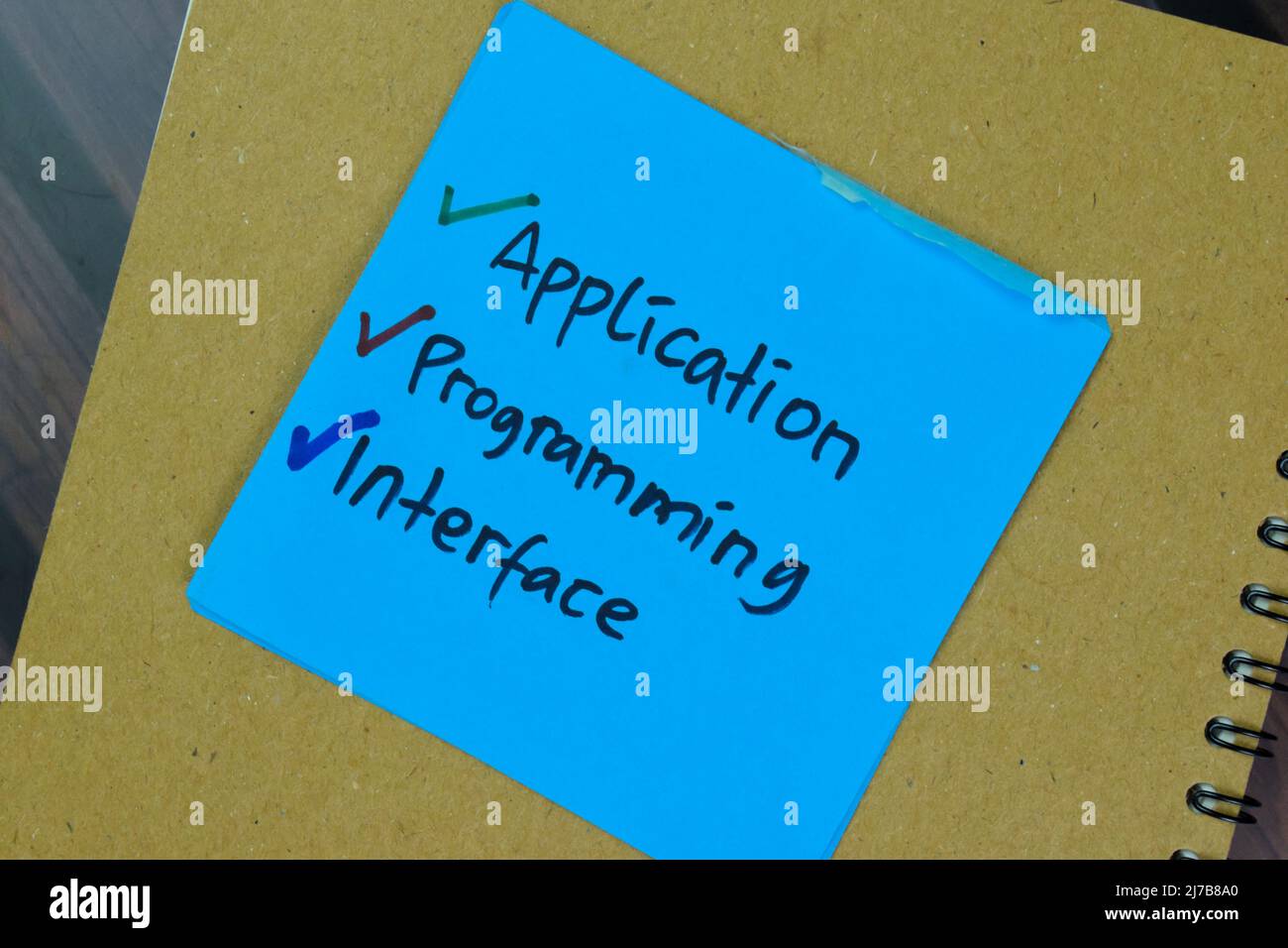 Concept of Application, Programming, and Interface write on sticky ...