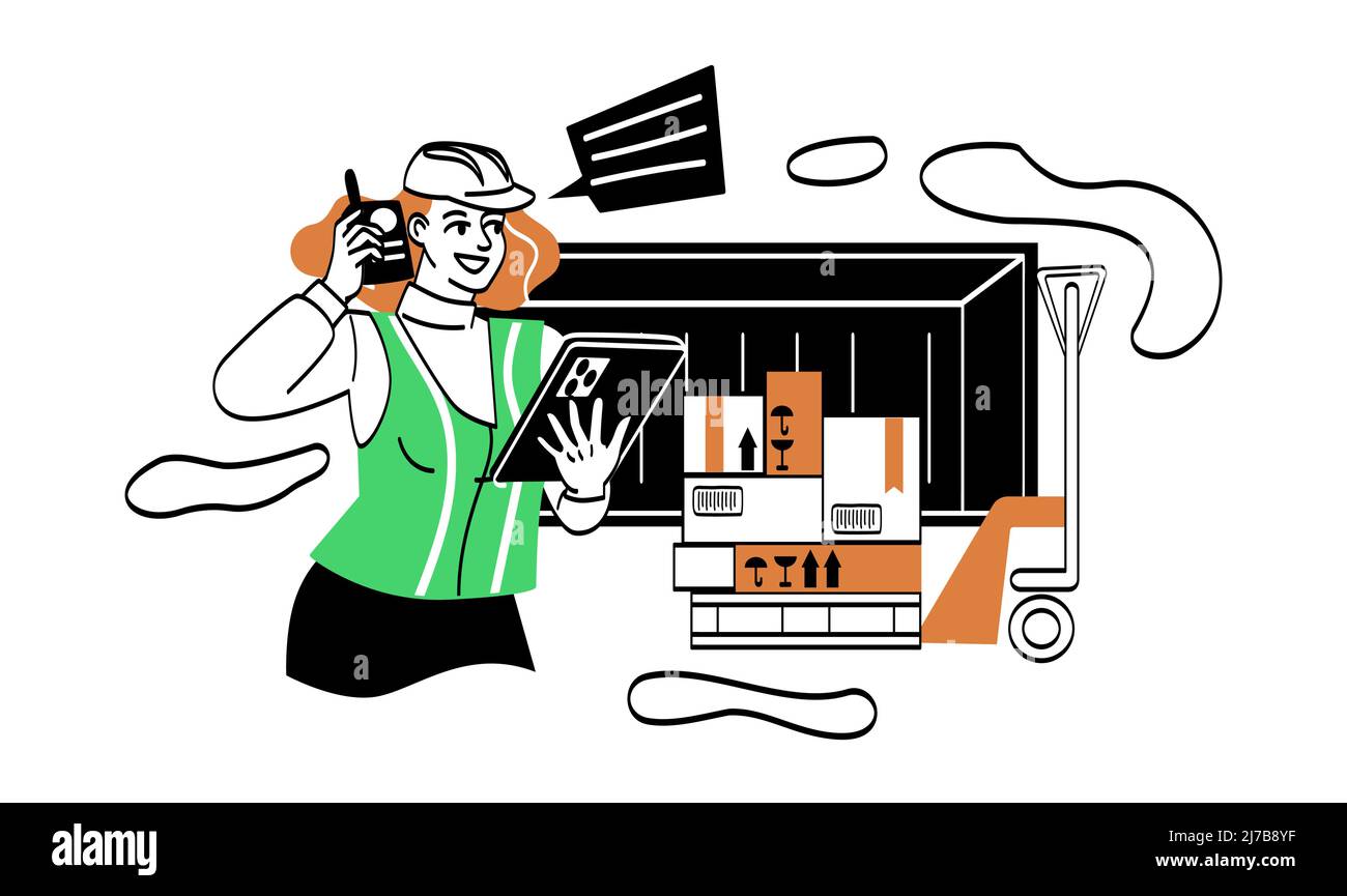 Sorting goods Stock Vector Images - Alamy