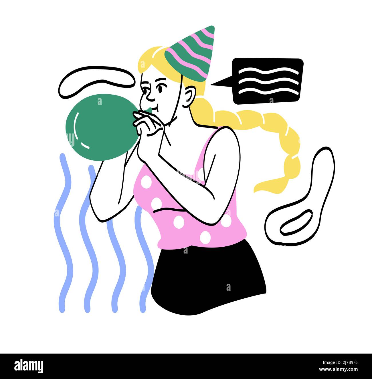 Preparing for birthday party Stock Vector Image & Art - Alamy