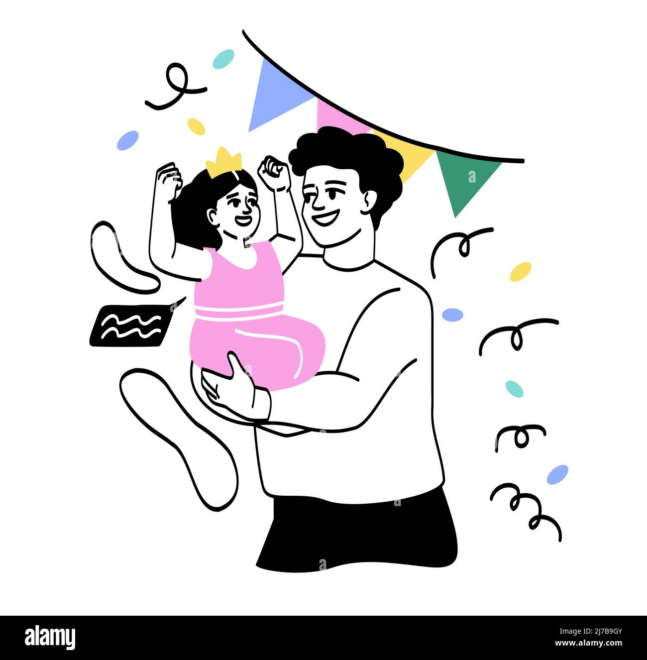 Preparing for birthday party Stock Vector Image & Art - Alamy