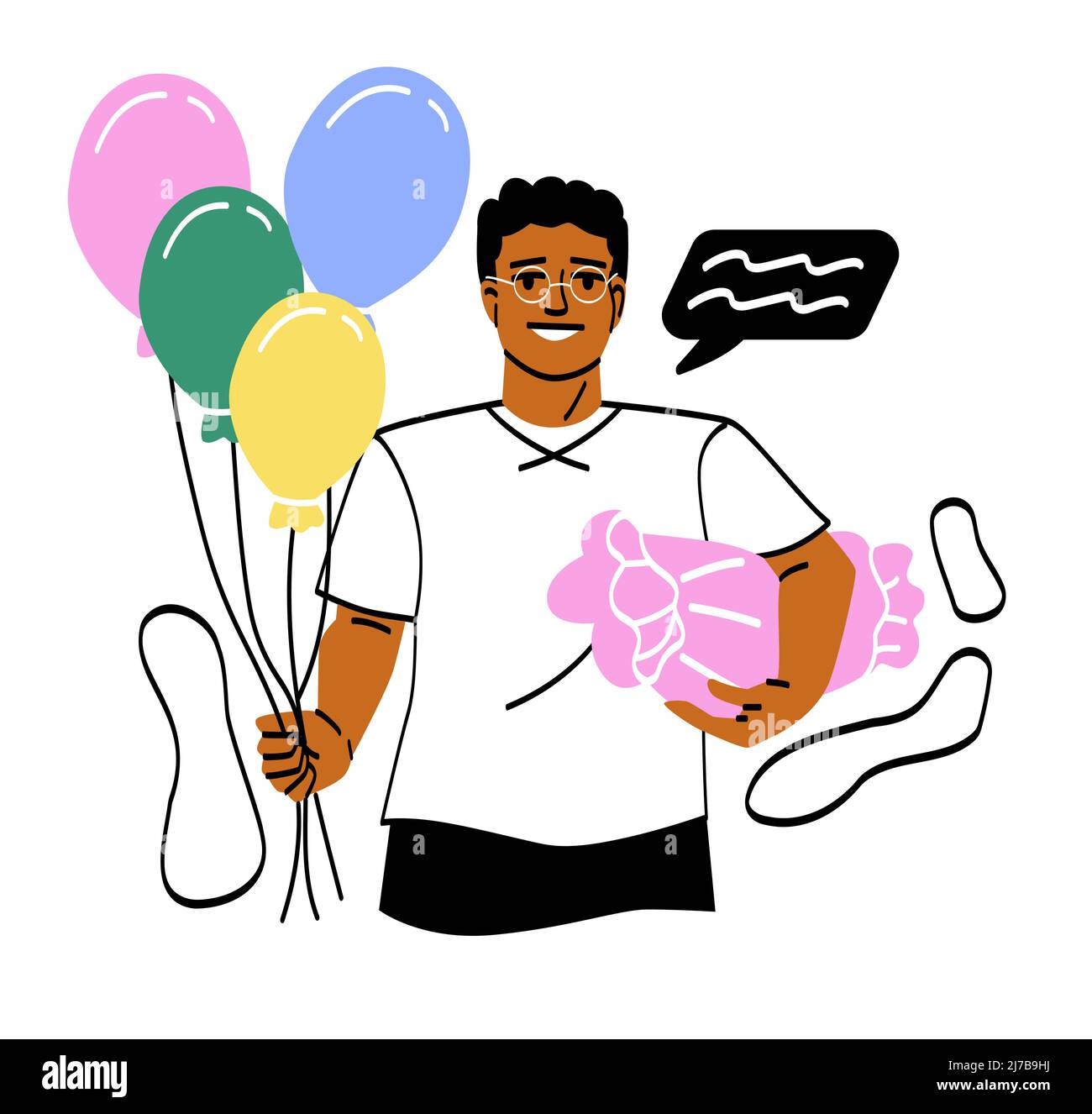 Preparing for birthday party Stock Vector Image & Art - Alamy