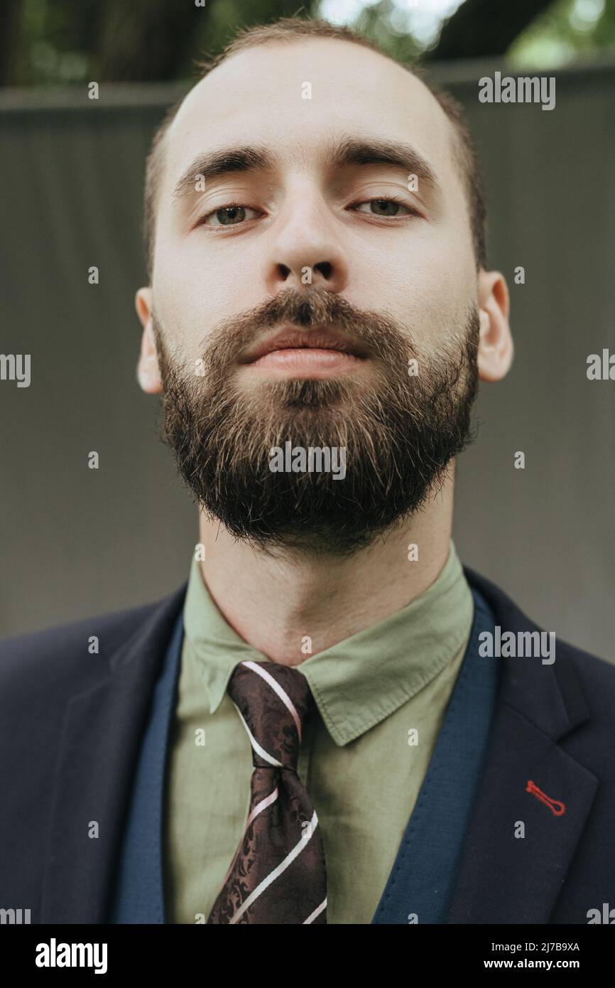 bearded man in a classic suite handsome Stock Photo - Alamy