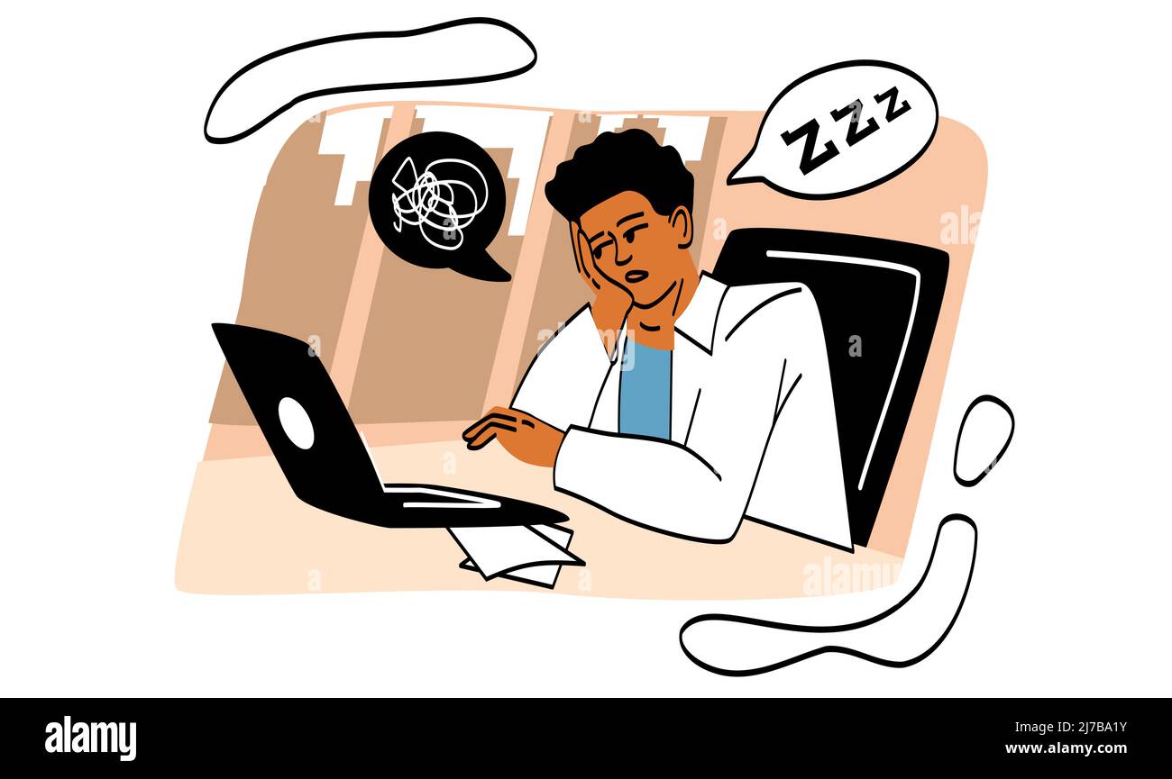 Tired people set Stock Vector Image & Art - Alamy