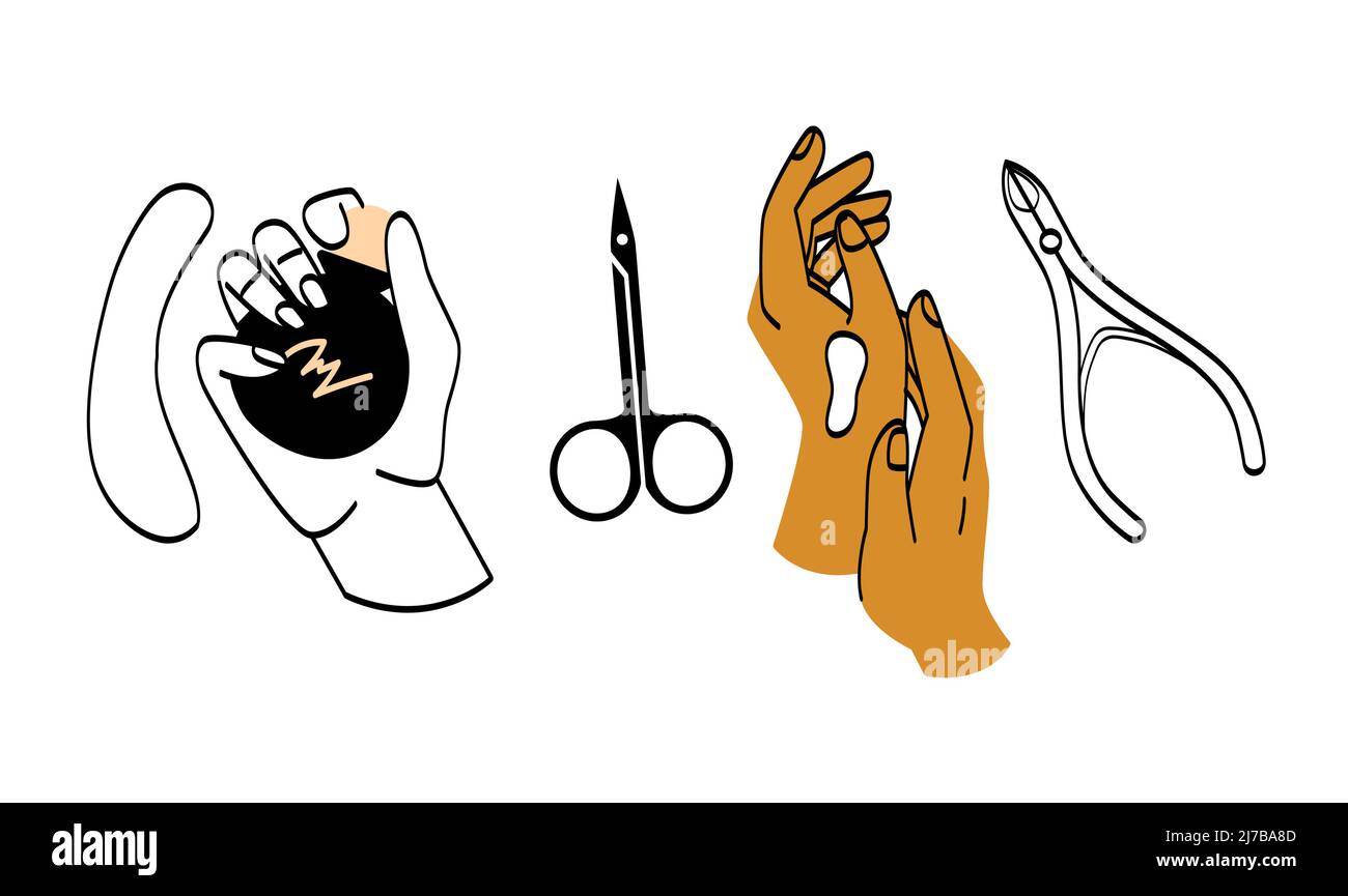 Beautiful female hands spa Stock Vector Images - Alamy