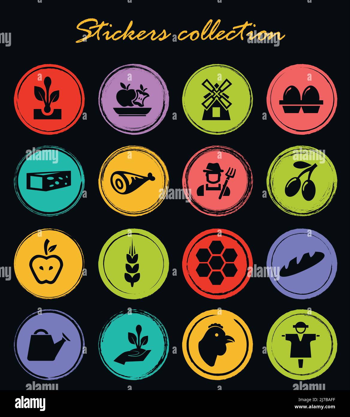 Agriculture and farming icon set for web sites and user interface Stock ...