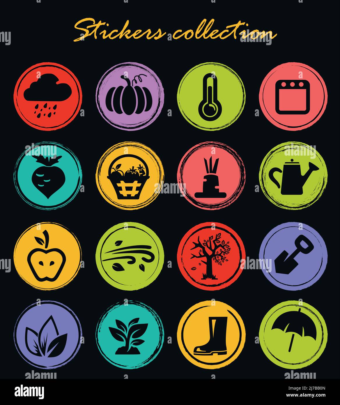 Autumn vector icons for user interface design Stock Vector Image & Art ...