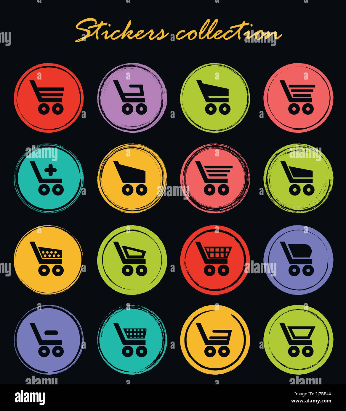 Basket vector icons for user interface design Stock Vector Image & Art ...