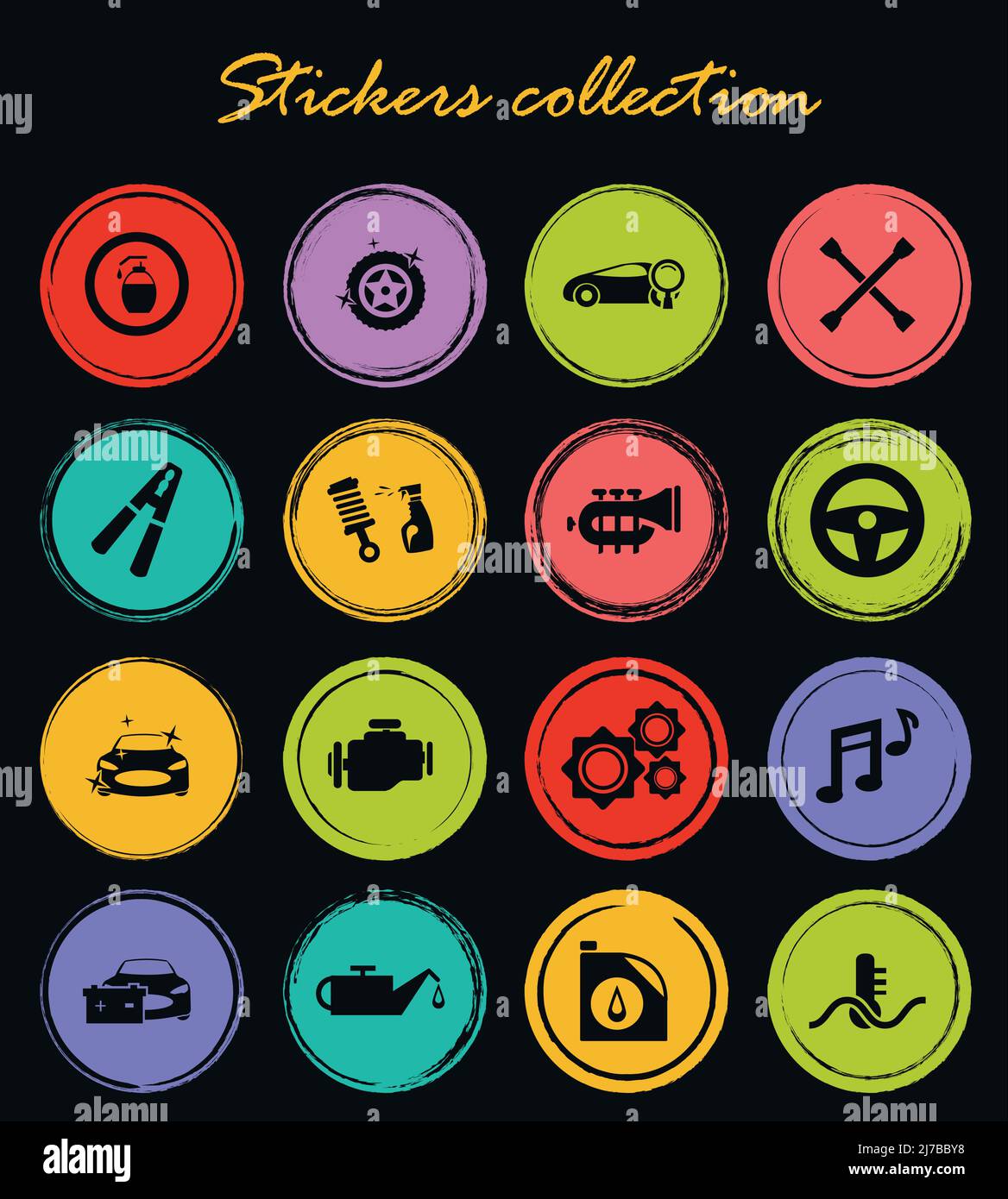 Car shop icon set for web sites and user interface Stock Vector Image ...