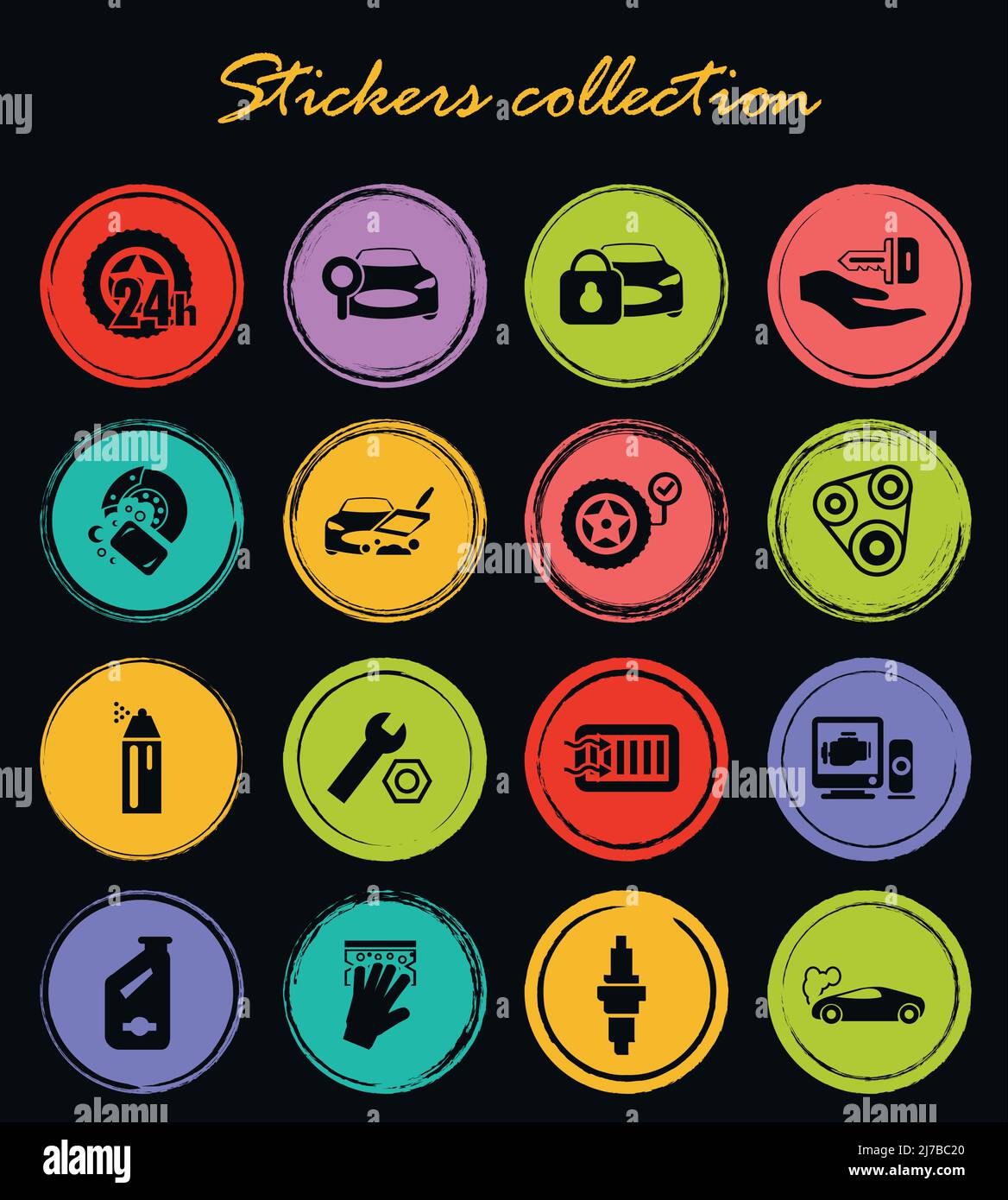 Car shop icon set for web sites and user interface Stock Vector Image ...