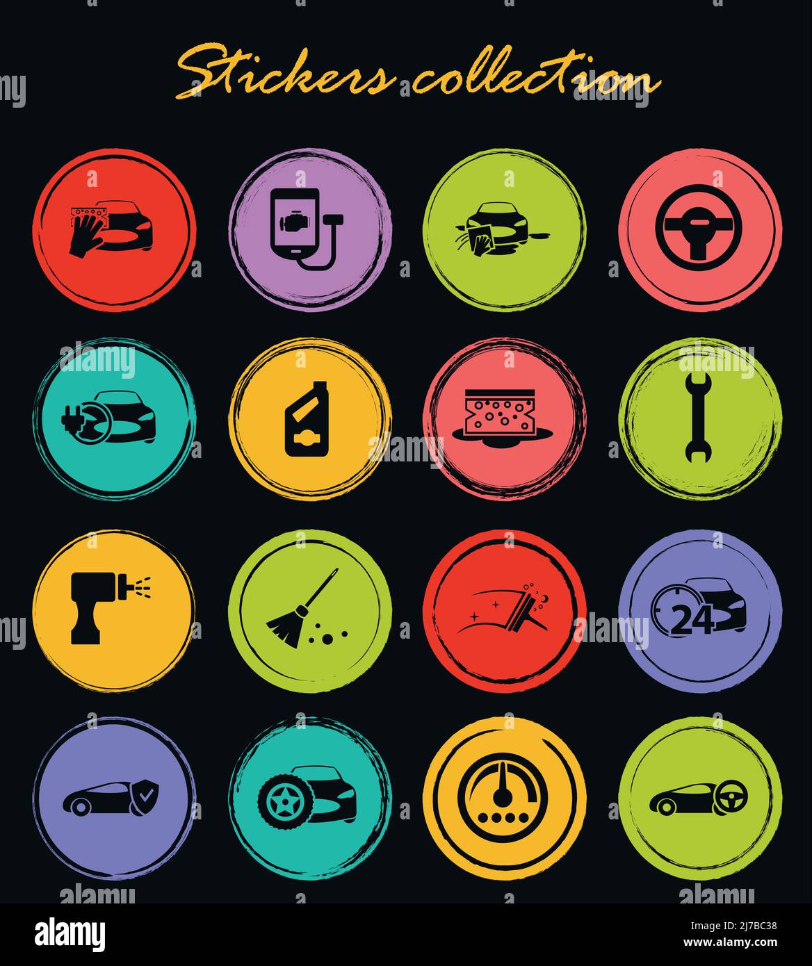 Car shop icon set for web sites and user interface Stock Vector Image ...