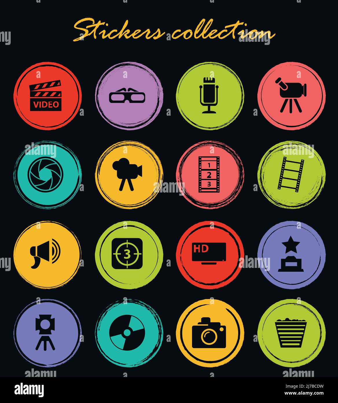 Cinema symbol for web icons Stock Vector Image & Art - Alamy