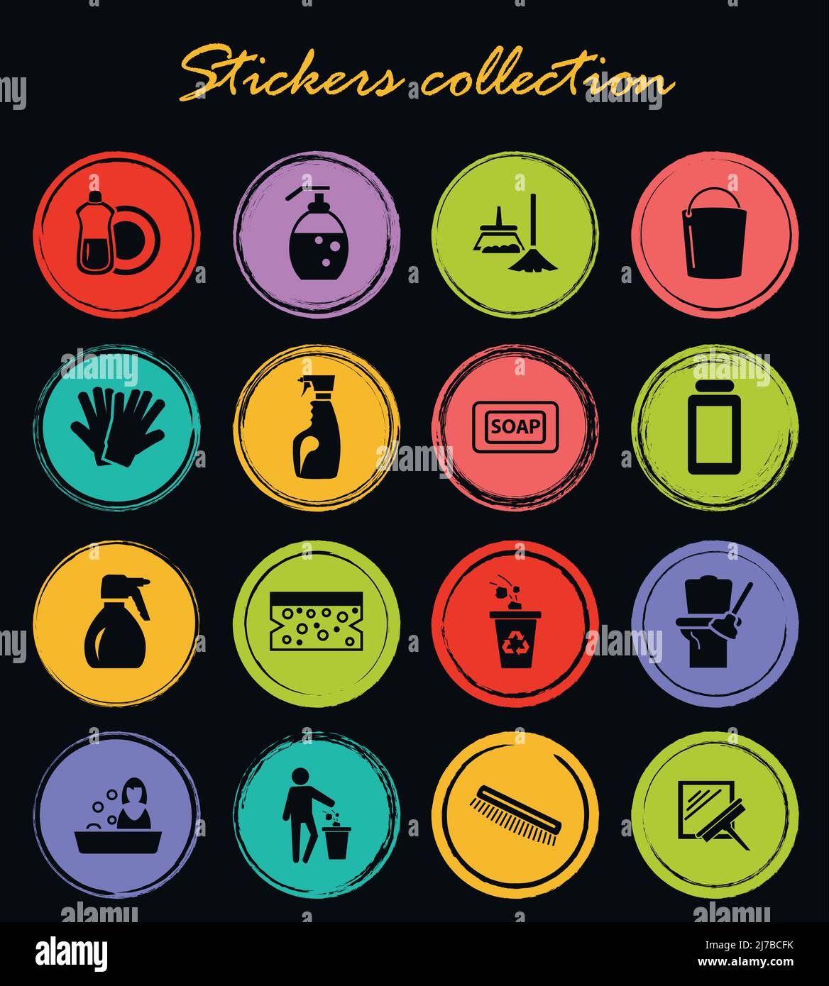 Cleaning company symbol for web icons Stock Vector Image & Art - Alamy