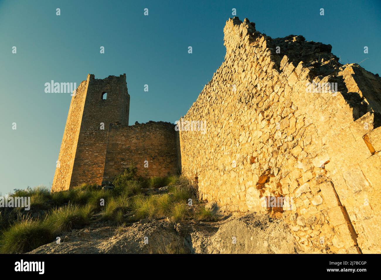 Medieval castle in the town of Alarcón, Cuenca. Fortification in ...