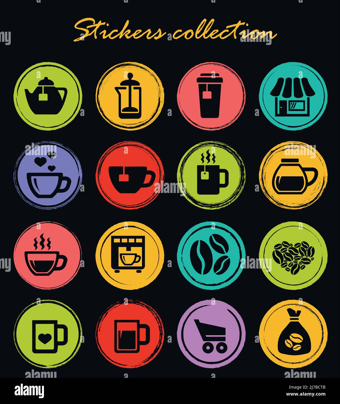 Coffee vector icons for user interface design Stock Vector Image & Art ...