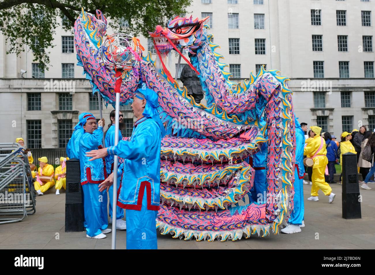 London, UK, 7th May, 2022. Falun Gong members marked World Falun Dafa ...
