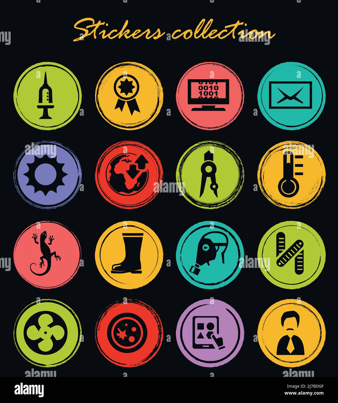 Courses school vector icons for user interface design Stock Vector ...