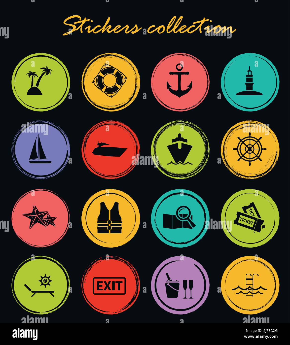 Cruise symbol for web icons Stock Vector Image & Art - Alamy