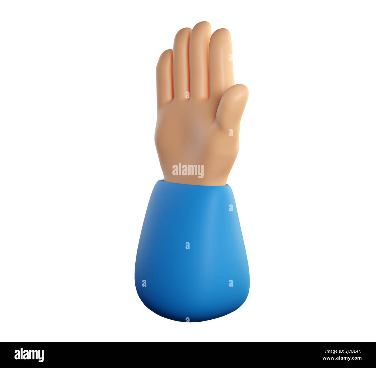 Human hand palm. Five fingers gesture. Welcome, hello, greeting or ...