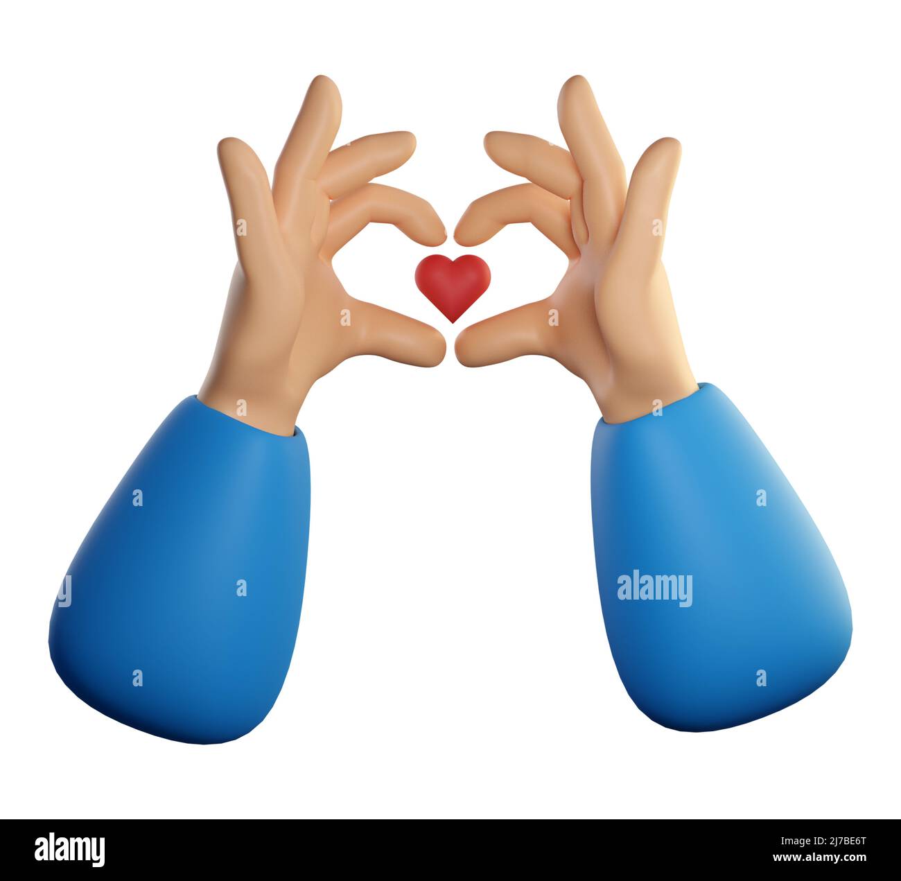 Human hand holding flying heart. Making heart symbol with fingers ...