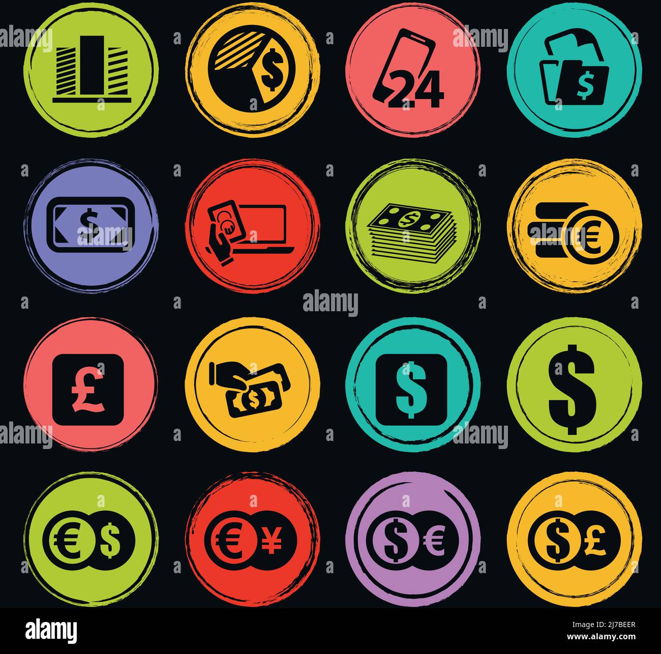 Currency exchange vector icons for user interface design Stock Vector ...