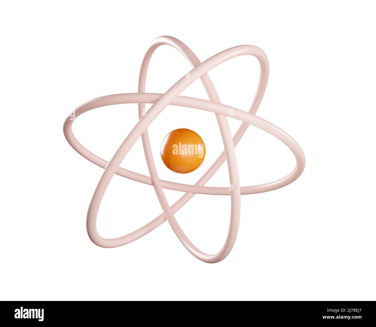 3d atom model. Education icon. Realistic 3d high quality render ...