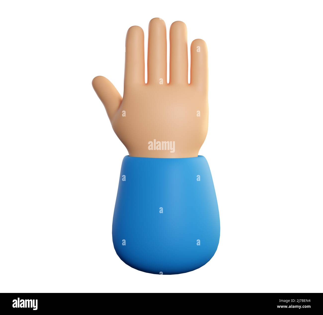 Human hand palm. Five fingers gesture. Welcome, hello, greeting or ...