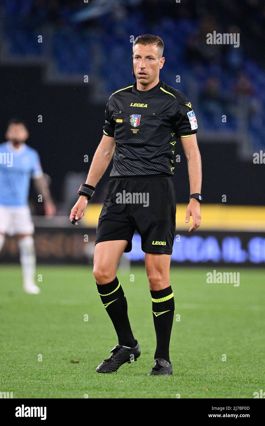 May 7, 2022, Rome, Italy: Davide Massa referee during the Italian ...