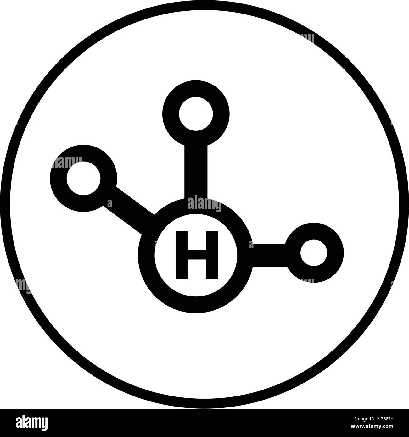 science, Hydrogen sign icon is isolated on white background. Simple ...