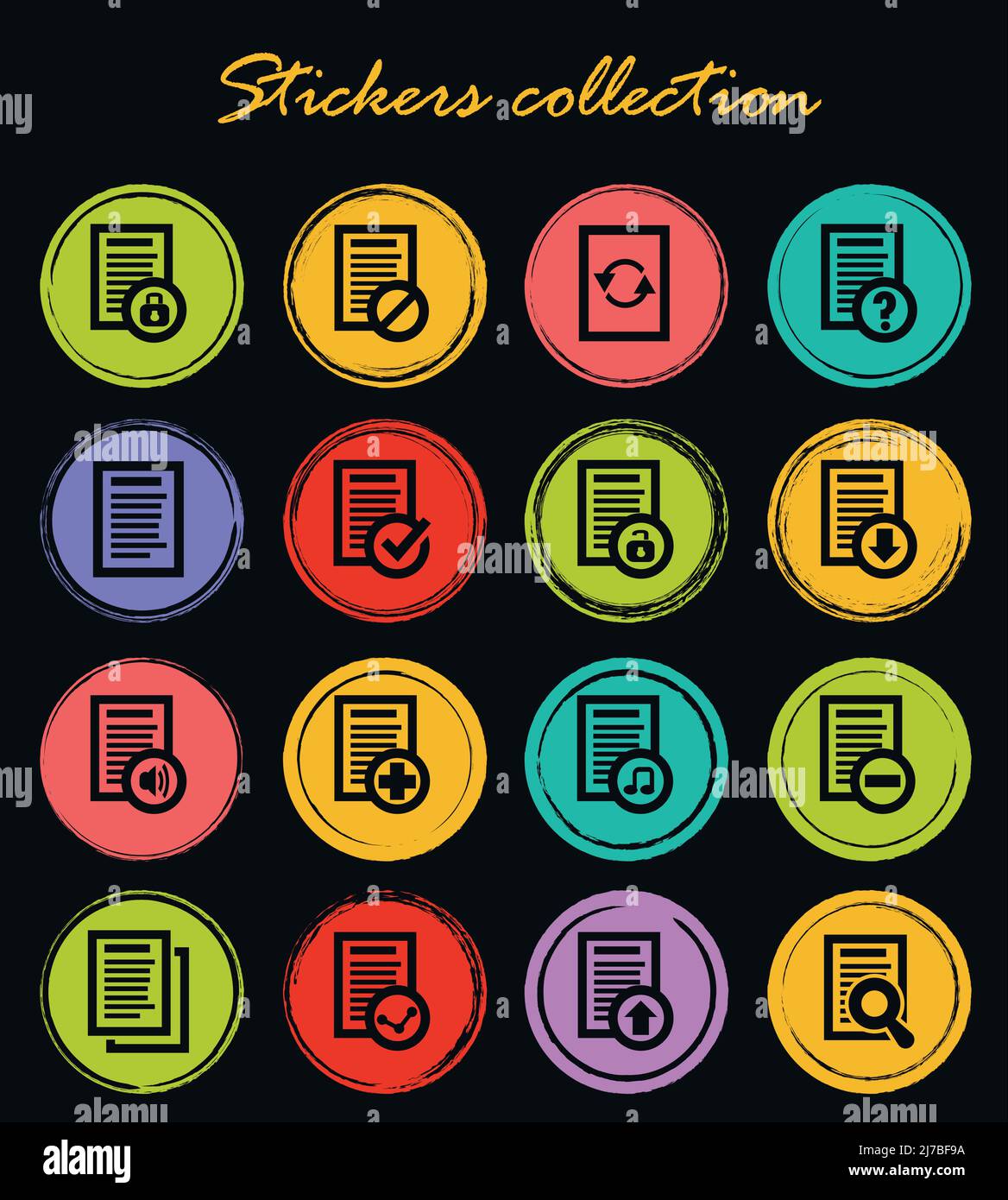 Documents vector icons for user interface design Stock Vector Image ...