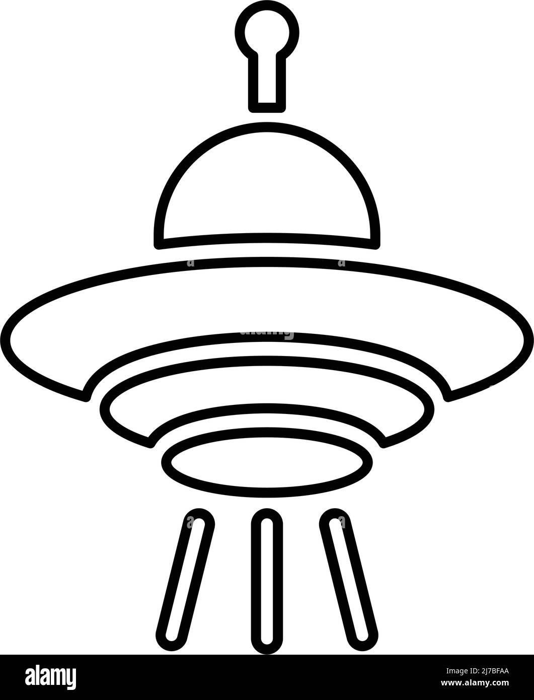 Ufology icon. Outline vector Stock Vector Image & Art - Alamy