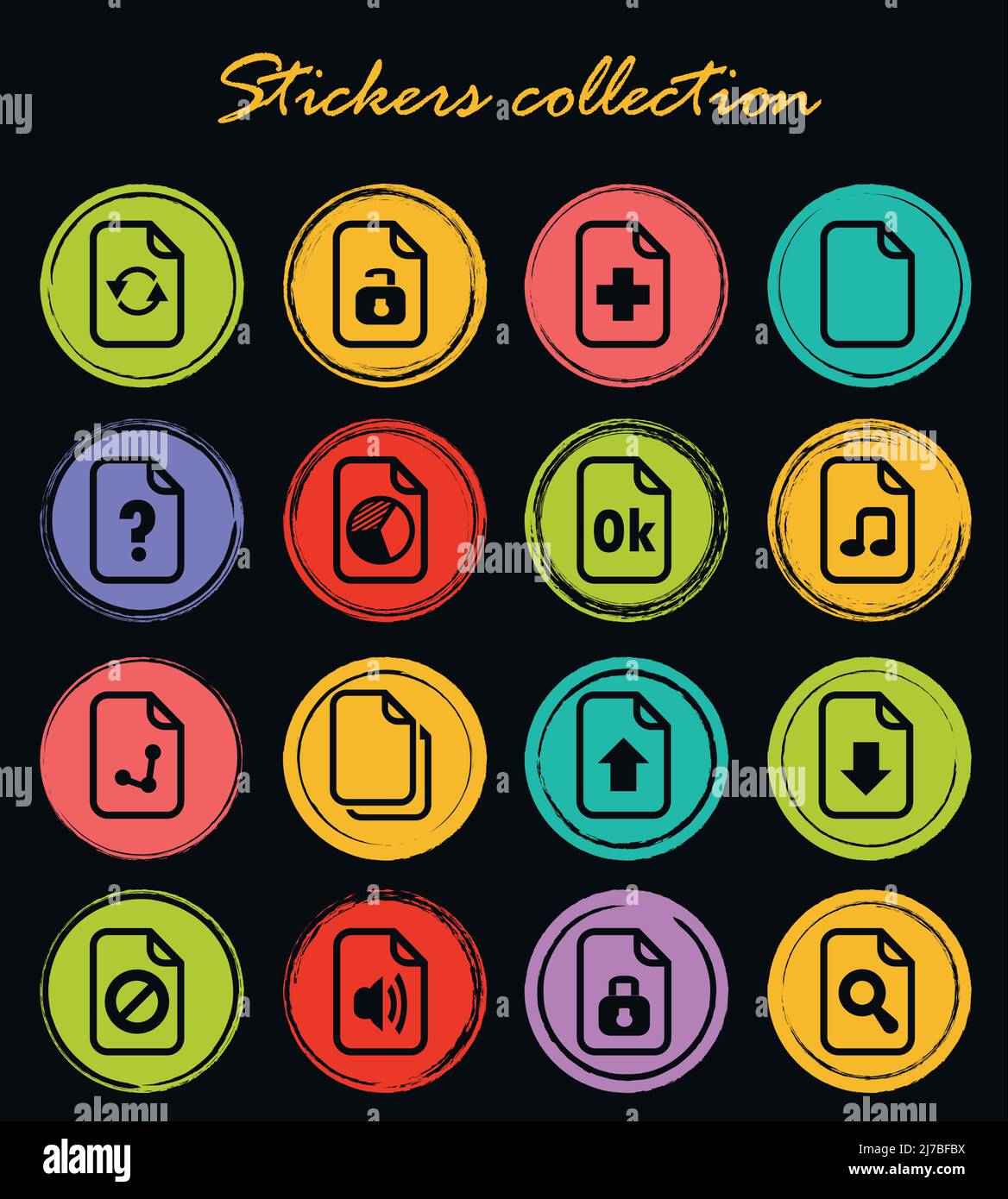 Documents vector icons for user interface design Stock Vector Image ...