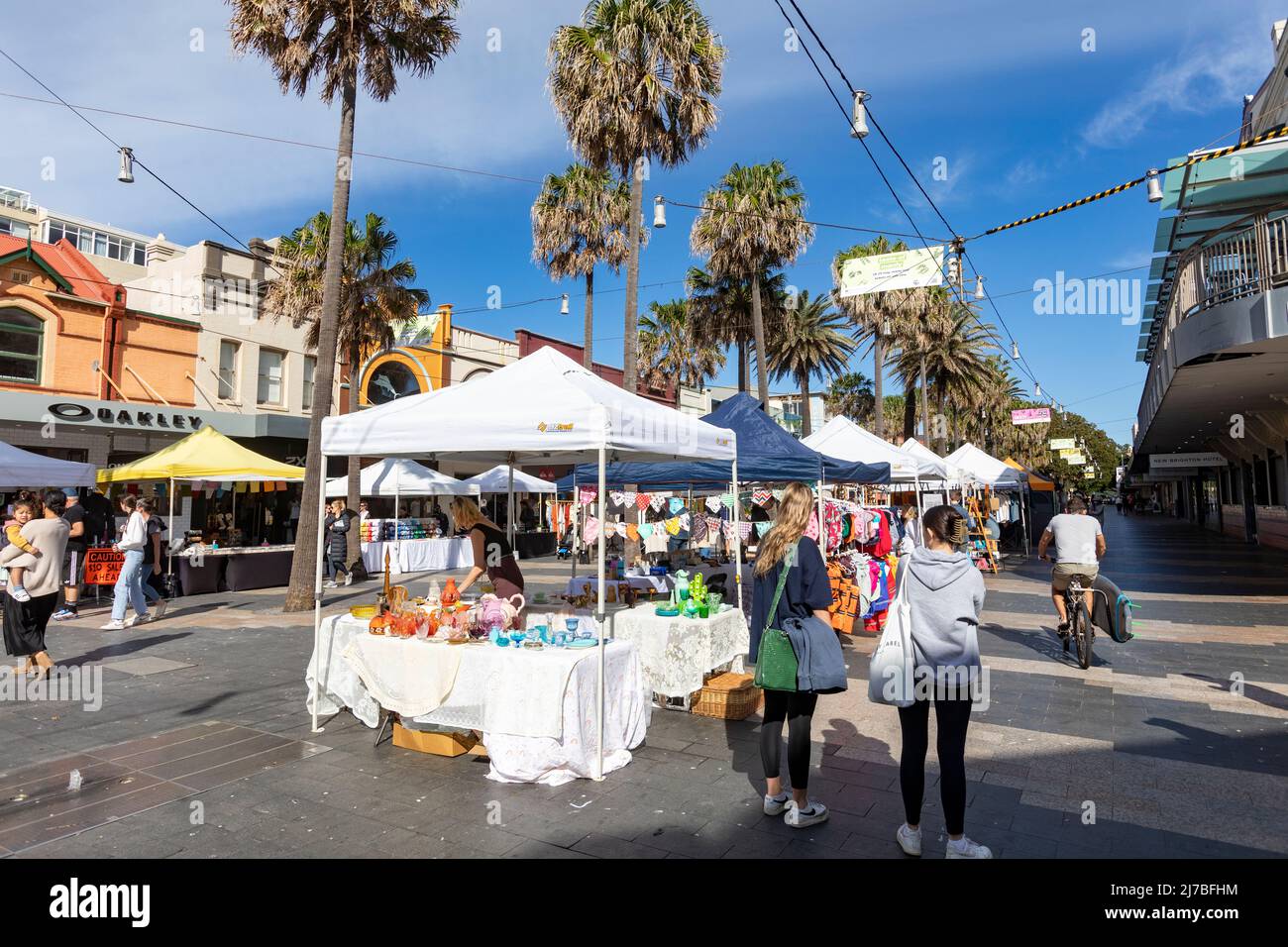 Manly Beach,suburb of Sydney with market stalls on the corso,Sydney ...