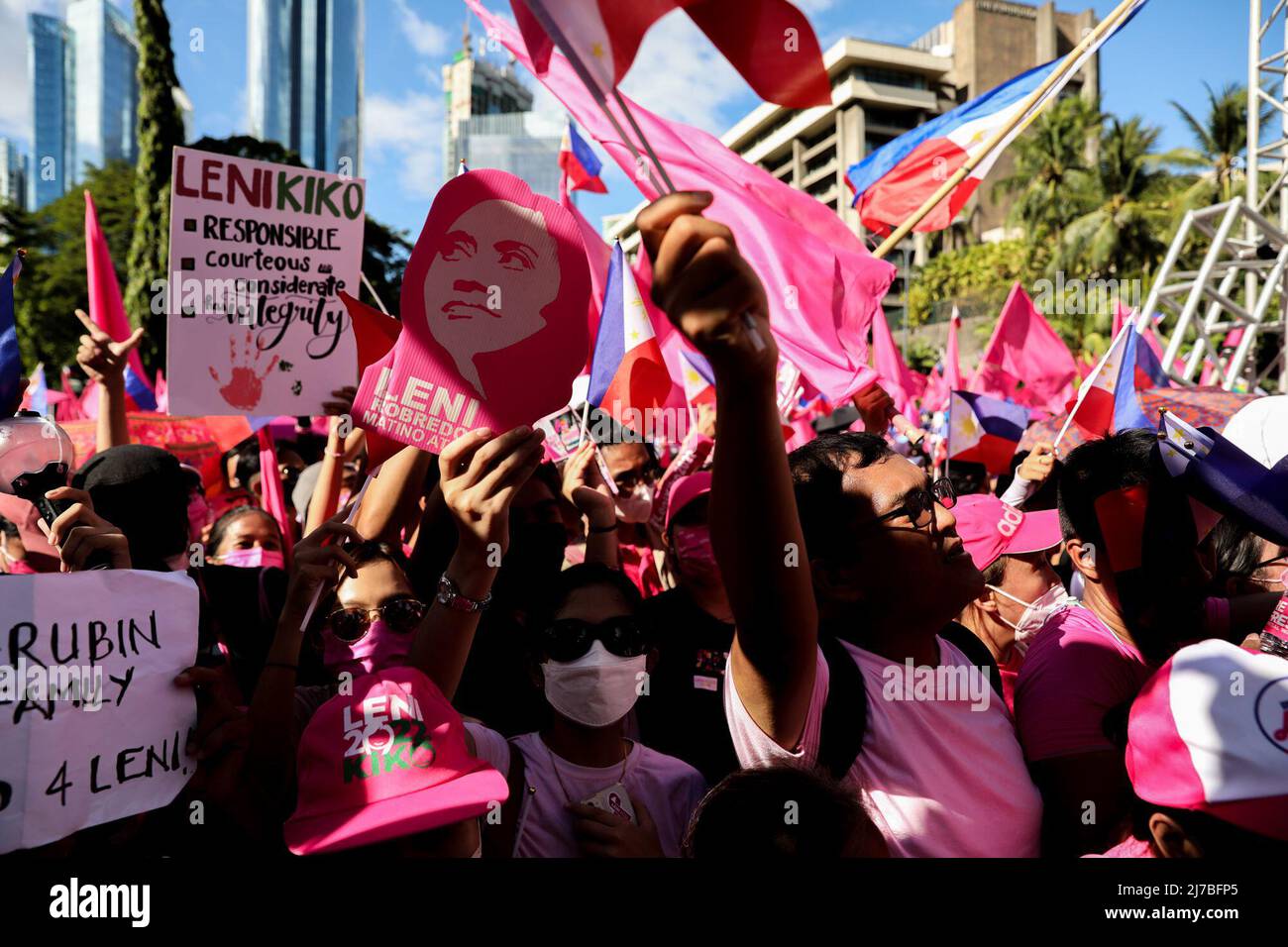 May 7, 2022, Manila, Philippines: Supporters of Vice President and ...