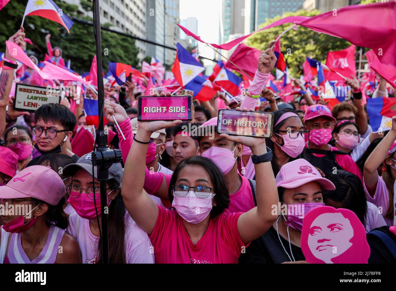 May 7, 2022, Manila, Philippines: Supporters of Vice President and ...
