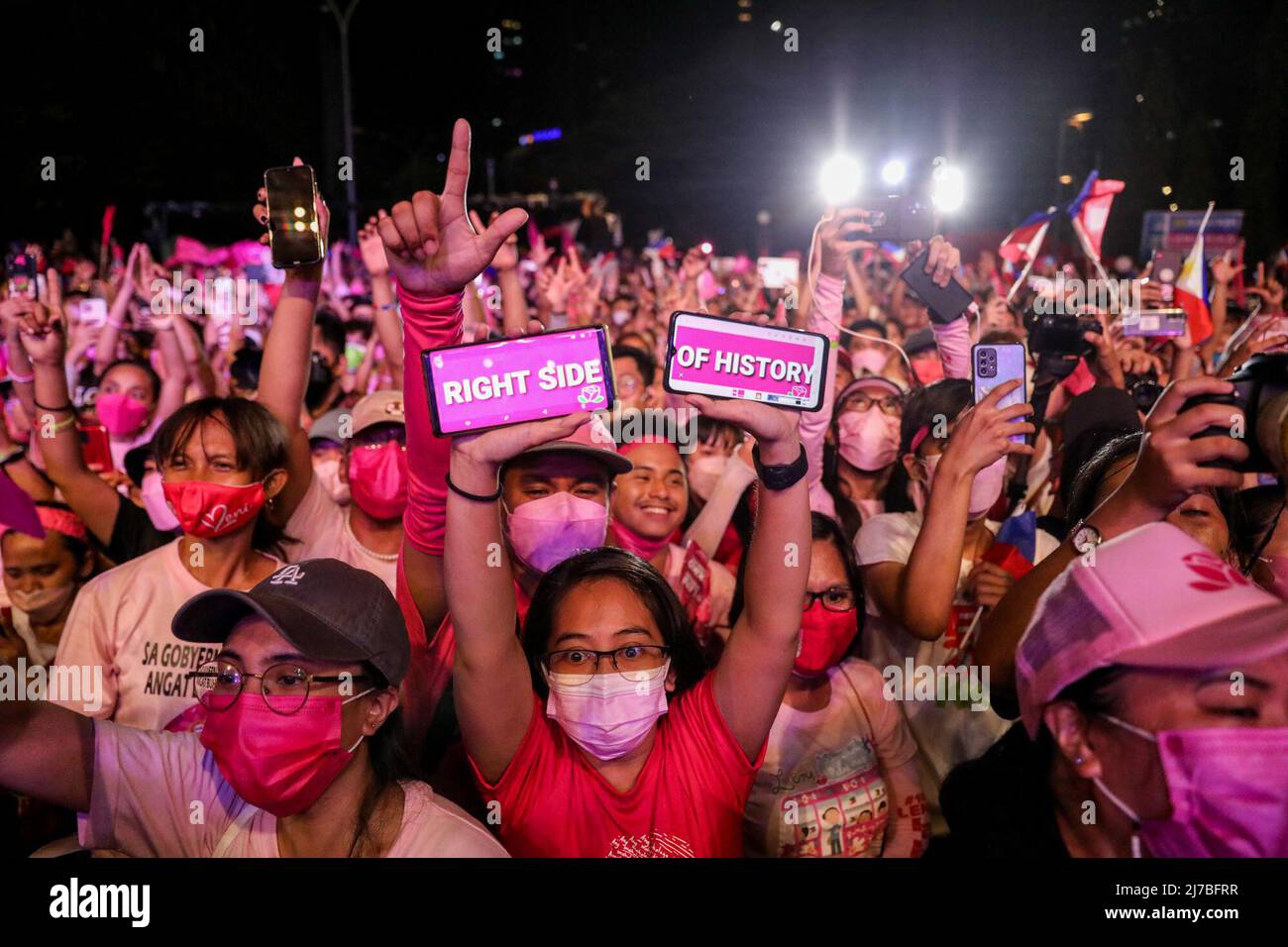 May 7, 2022, Manila, Philippines: Supporters of Vice President and ...